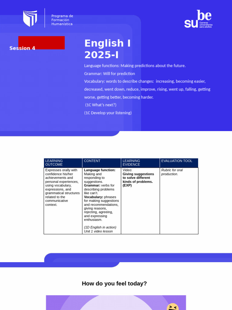 English I: Making Suggestions & Predictions | PDF | English Language ...
