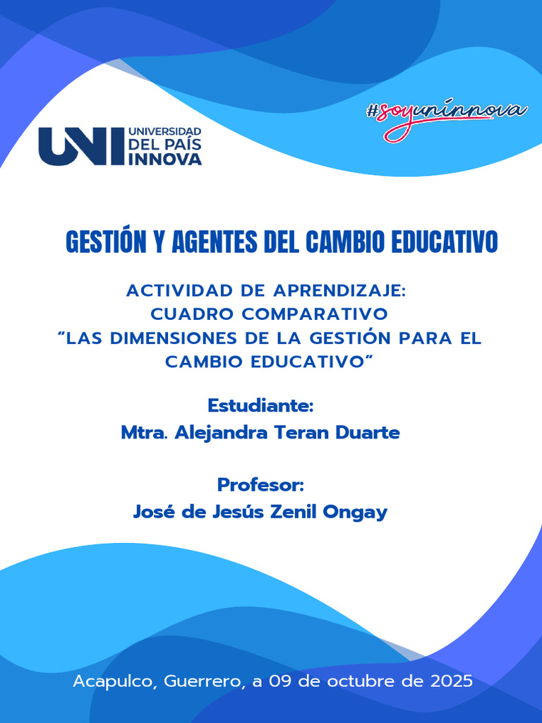 Cuadro Comparartivo Dimensiones de La Gestión | PDF | Enseñando | Plan ...