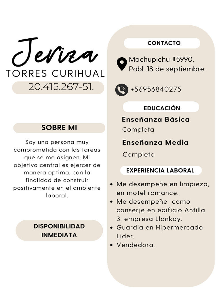 Curriculum Vitae CV Profesional Beige (3) | PDF