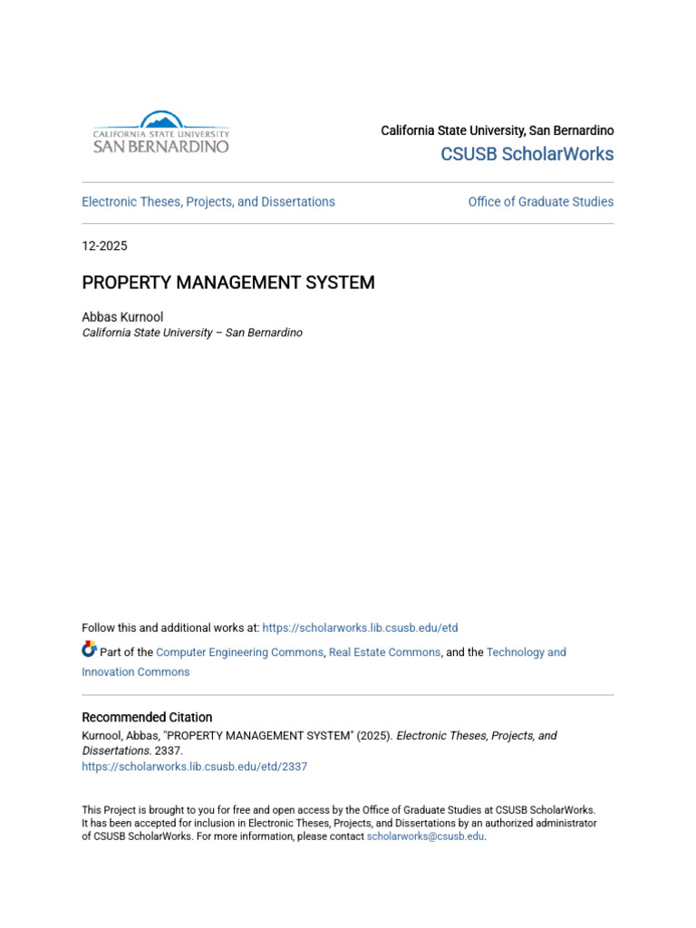 Property Management System | PDF | Software Development Process ...