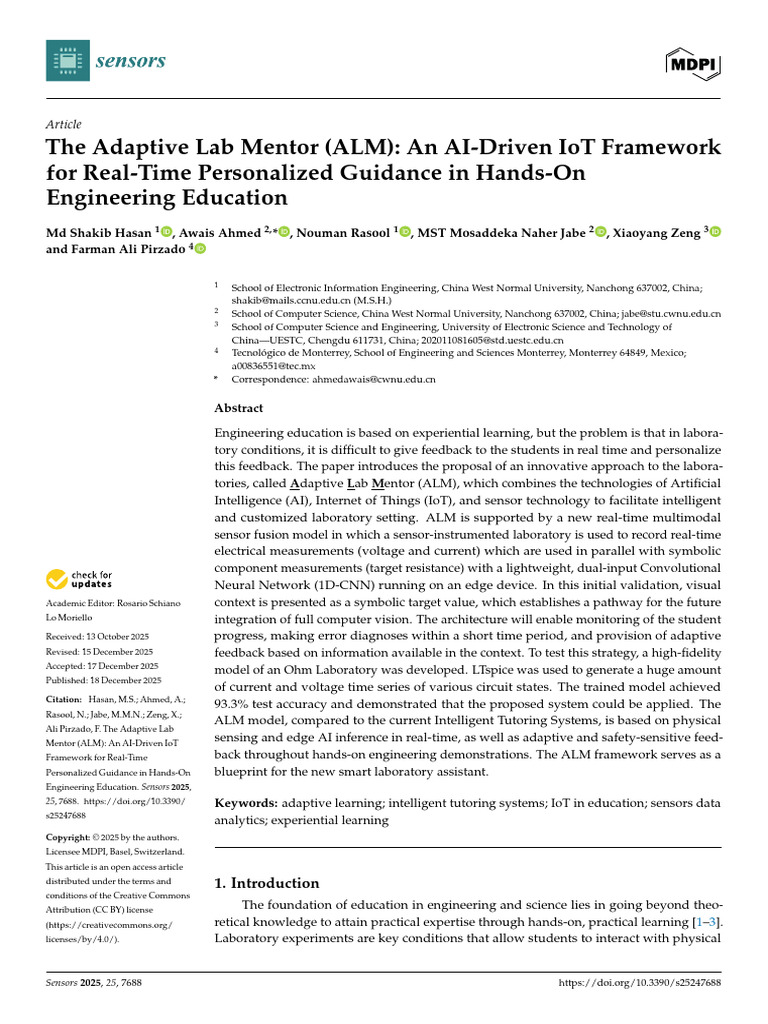 The_Adaptive_Lab_Mentor_ALM_An_AI-Driven_IoT_Frame | PDF | Artificial ...