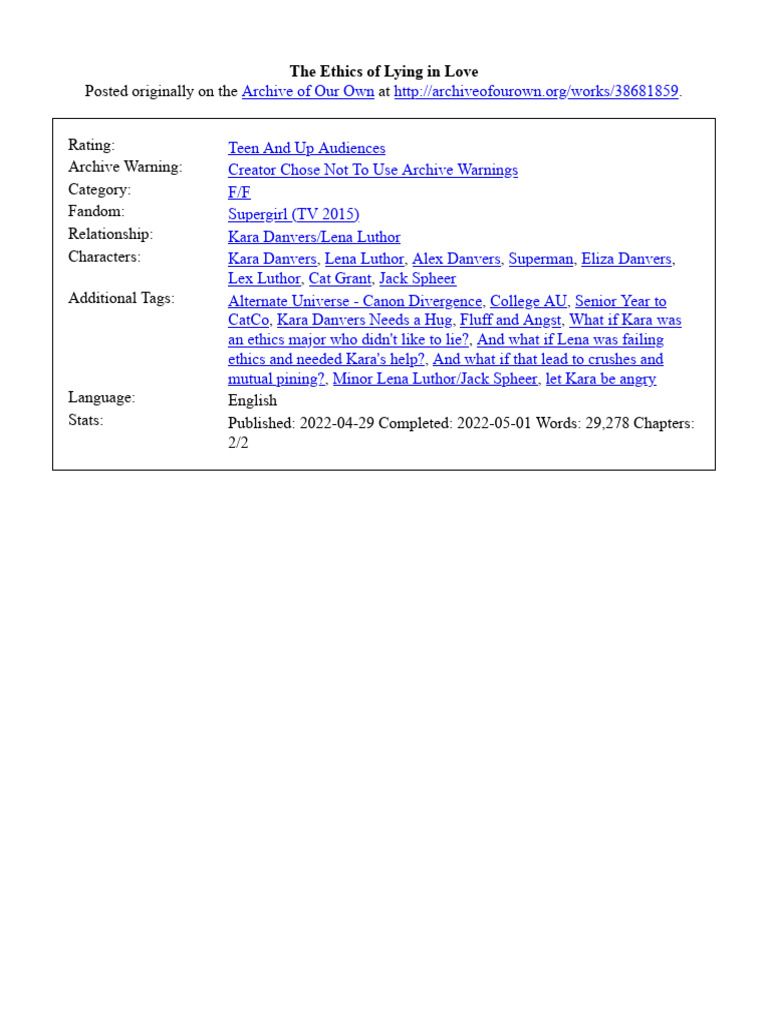 The Ethics of Lying in Love_ThisOldThing | PDF