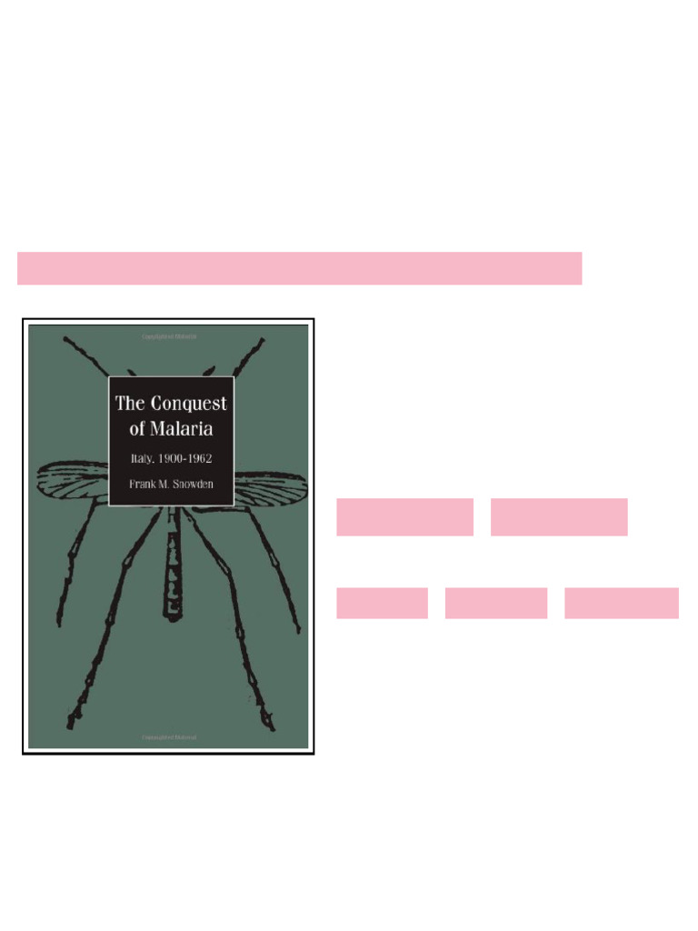 The Conquest of Malaria 1st Edition Frank Martin Snowden - ebook and ...