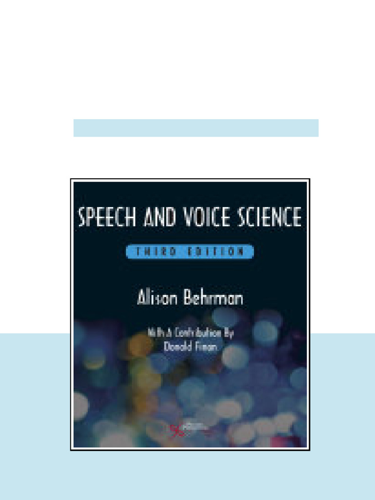 Speech And Voice Science 3rd Behrman A full | PDF | Pascal (Unit) | Force