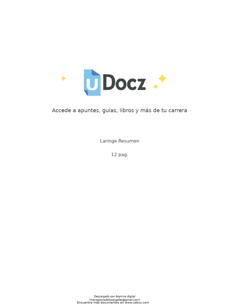 Laringe Resumen 341069 Downloadable 139734 | PDF | Laringe | Anatomía ...