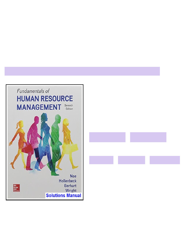 Fundamentals of Human Resource Management 7th Edition Noe Solutions ...