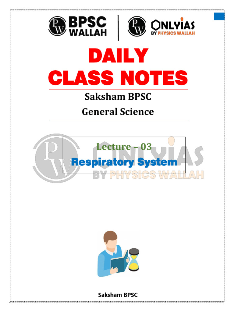 General Science 03 _ Daily Class Notes (English) | PDF | Respiratory ...
