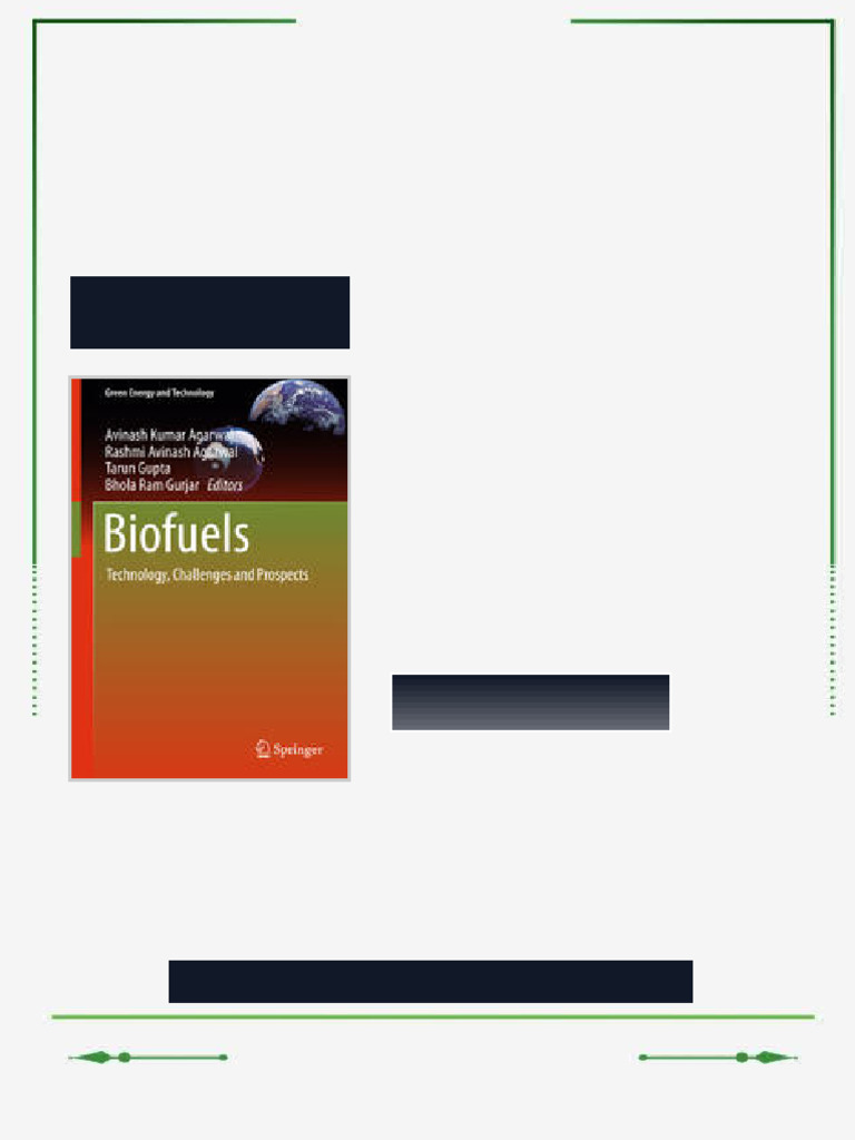Biofuels Technology Challenges and Prospects 1st Edition Avinash Kumar ...