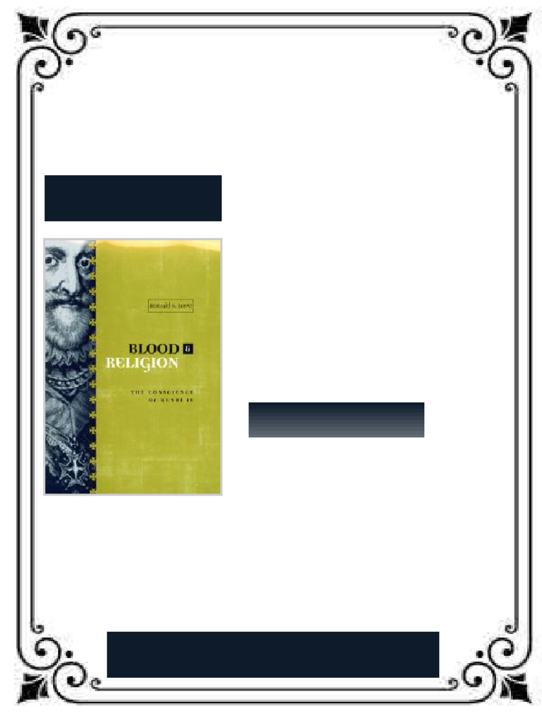 Blood and Religion The Conscience of Henri IV 1st Edition Ronald Love ...