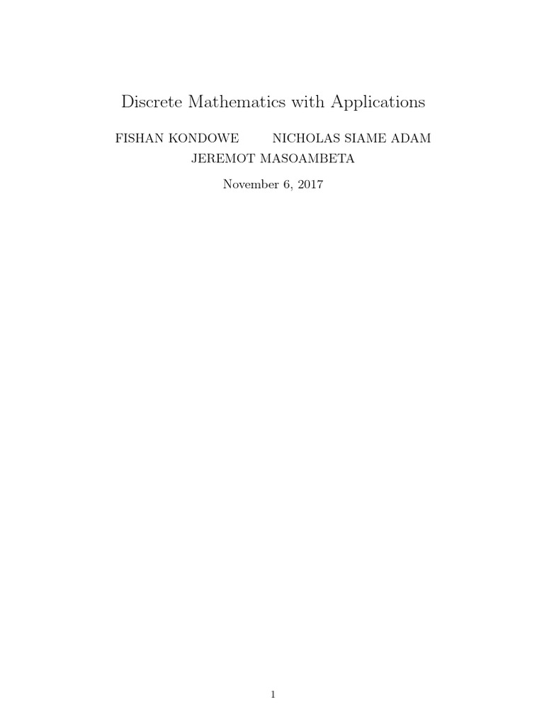 Adams Discrete Maths Module | PDF | Vertex (Graph Theory) | Permutation