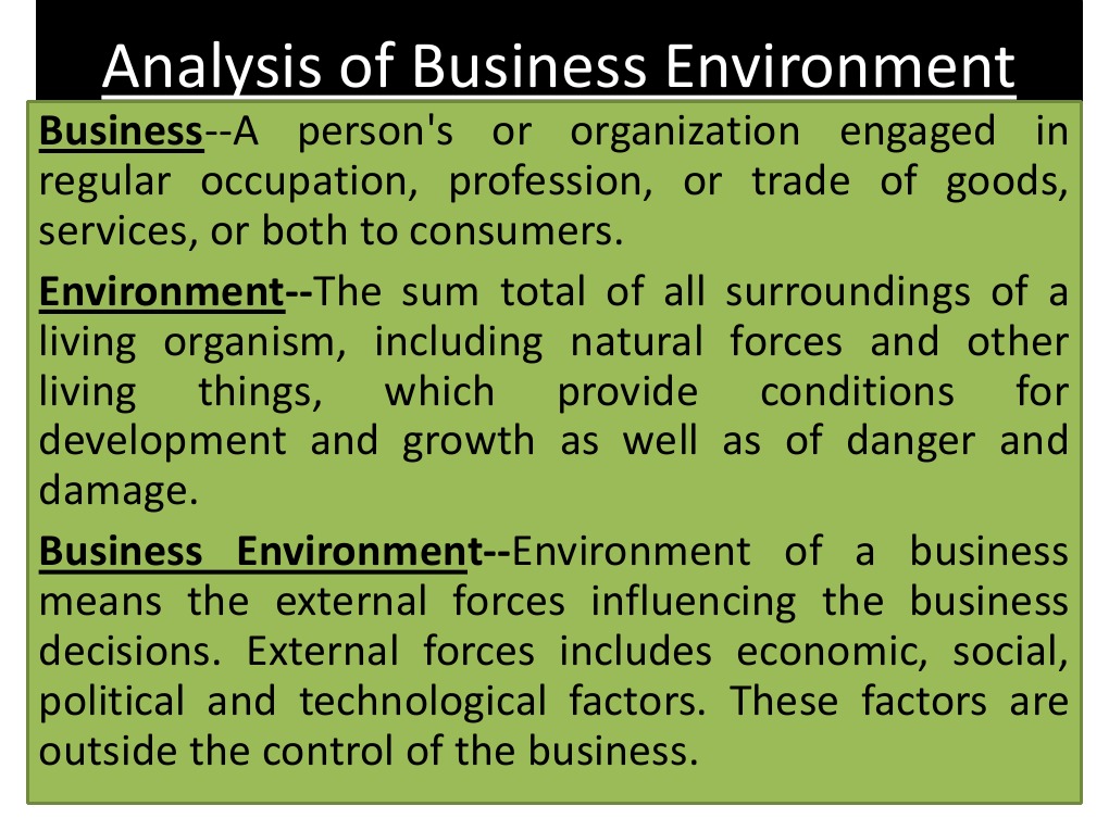 Analysis of Business Environment Ppt | Inflation | Business