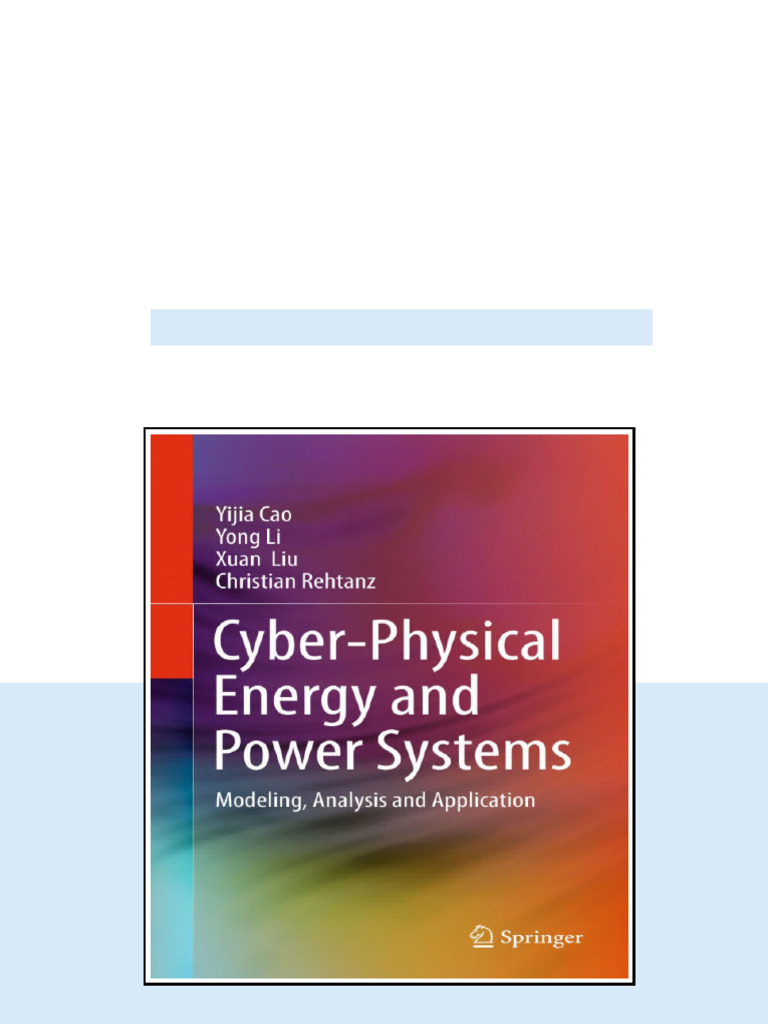 Cyberphysical Energy And Power Systems Modeling Analysis And ...