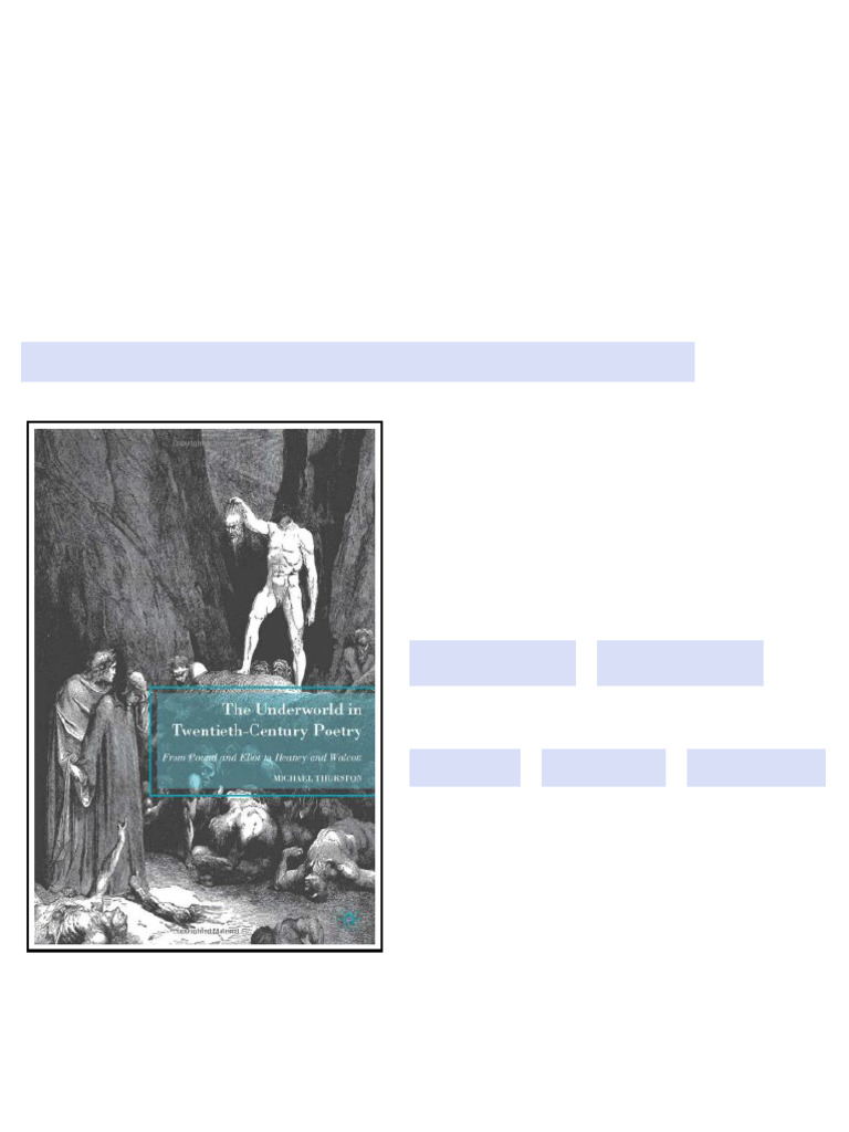 The Underworld in Twentieth Century Poetry From Pound and Eliot to ...