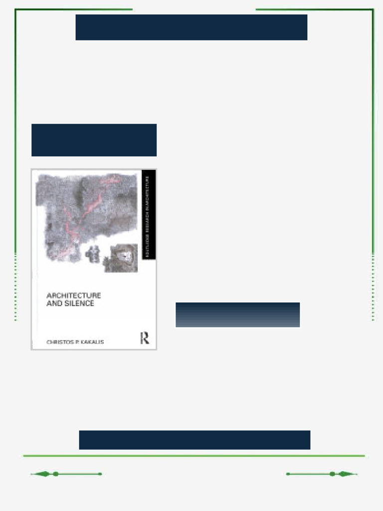 Architecture and Silence Routledge Research in Architecture 1st Edition ...