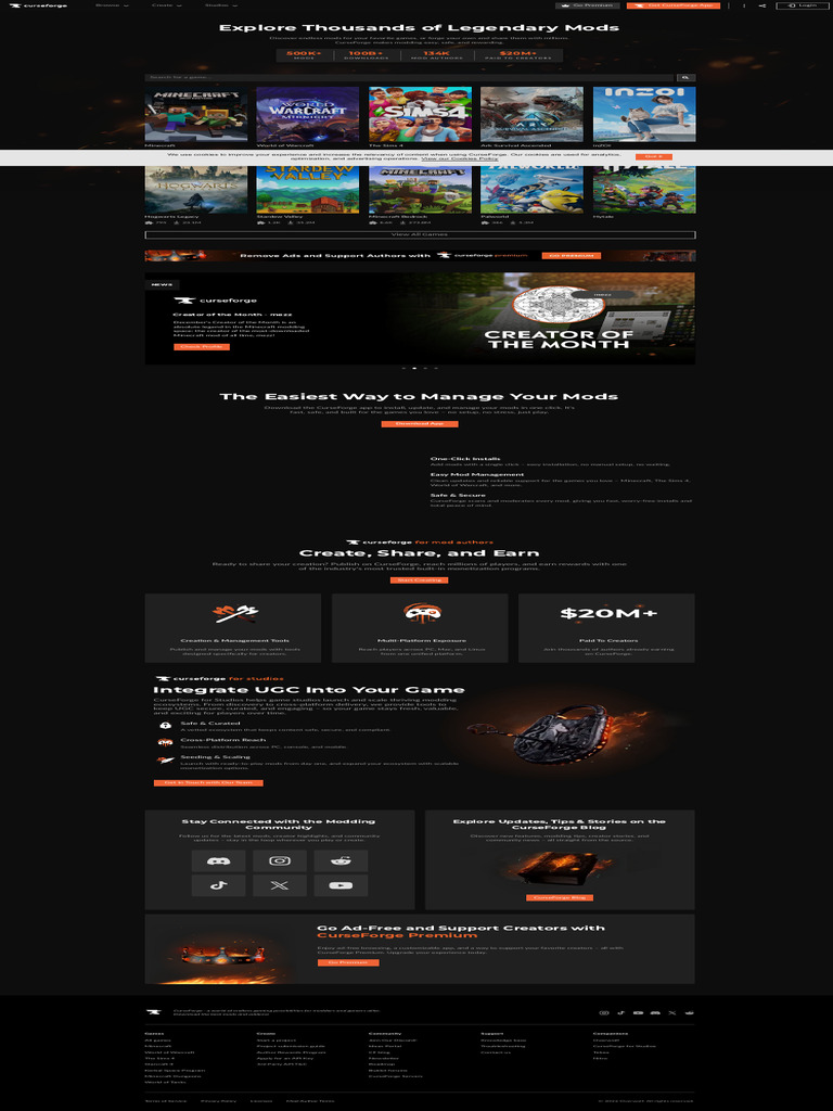 CurseForge - Mods & Addons Leading Community | PDF | Software