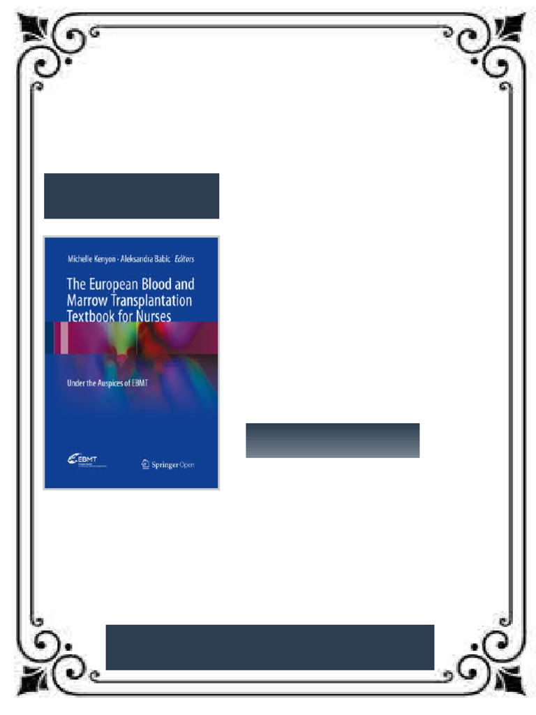 The European Blood and Marrow Transplantation Textbook for Nurses ...