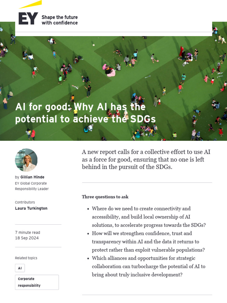 AI's Role in Achieving SDGs Inclusively | PDF | Artificial Intelligence ...