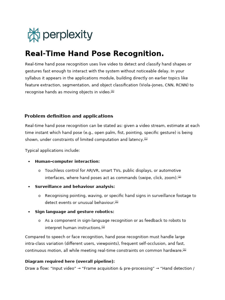 Real-Time Hand Pose Recognition. | PDF | Image Segmentation | Applied ...