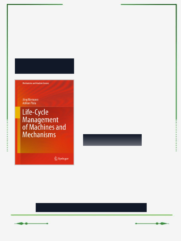 Life-Cycle Management of Machines and Mechanisms Jörg Niemann eBook ...
