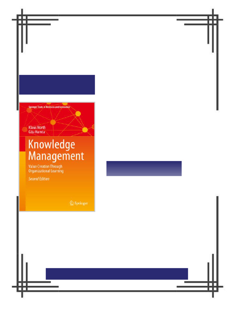 Knowledge Management Klaus North eBook high-resolution pdf | PDF ...