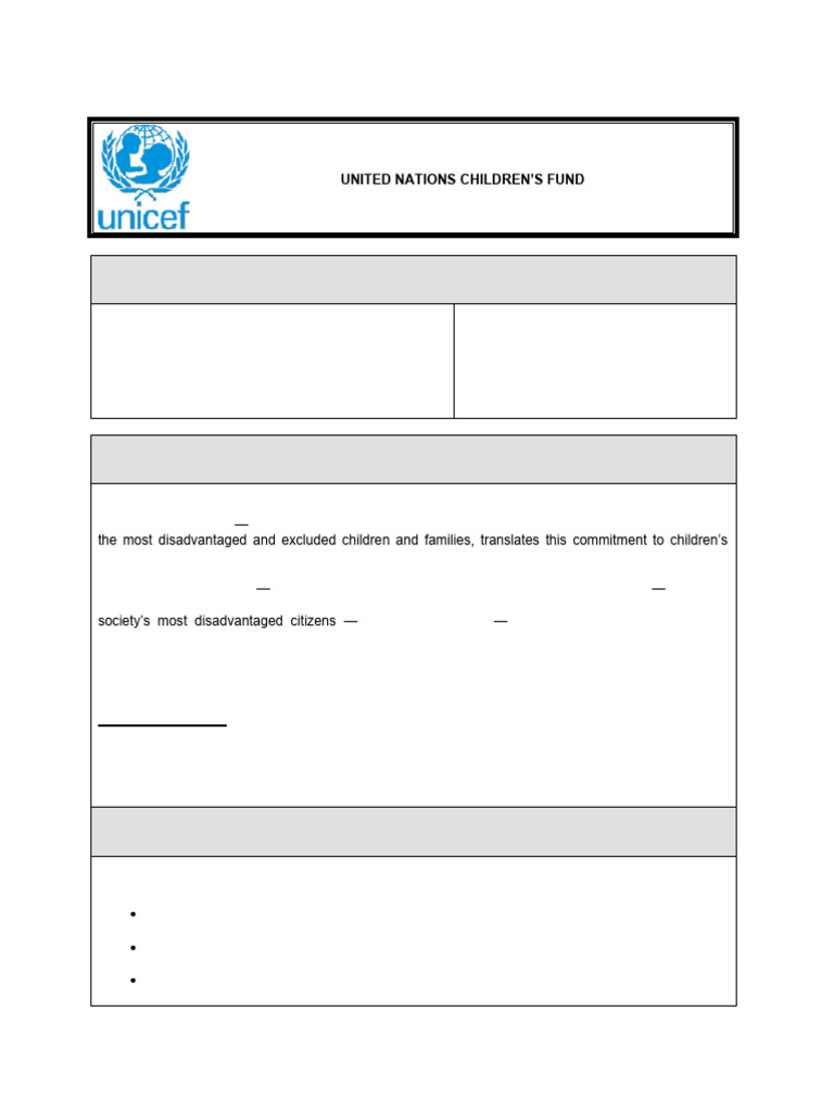 UNICEF Administrative Associate Role | PDF | Project Management ...