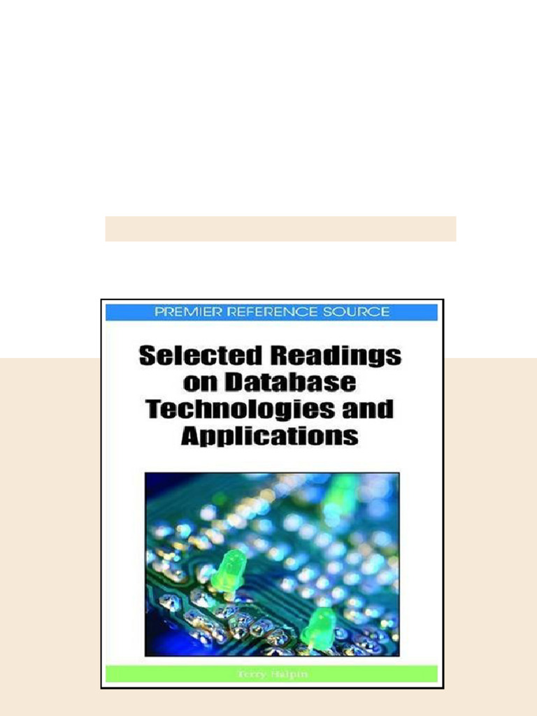 (Ebook) Selected Readings on Database Technologies and Applications by ...