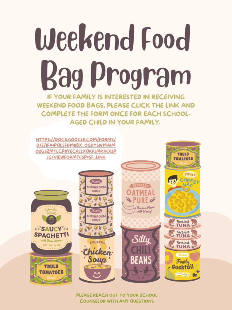 Weekend Food Bag Program Signup | PDF