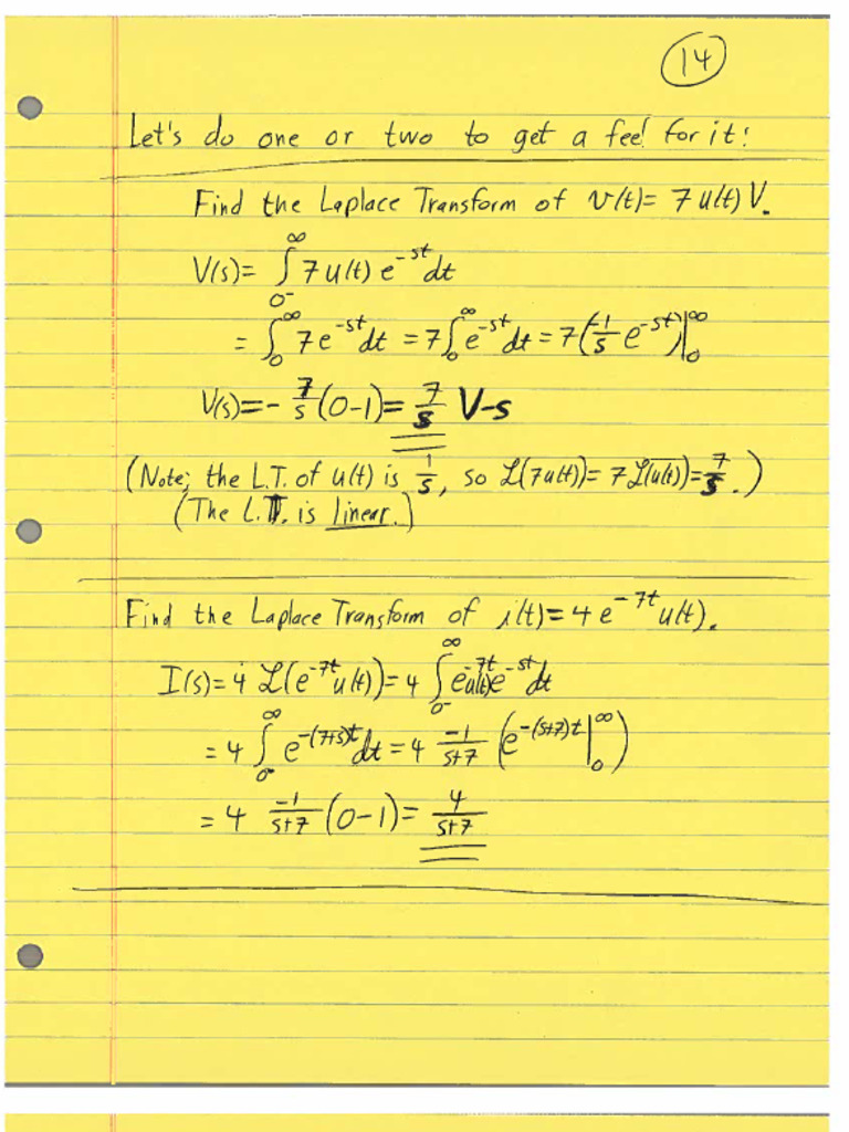 5-Laplace Transform Examples | PDF