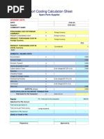 Landed Cost Sheet Excel Template | PDF