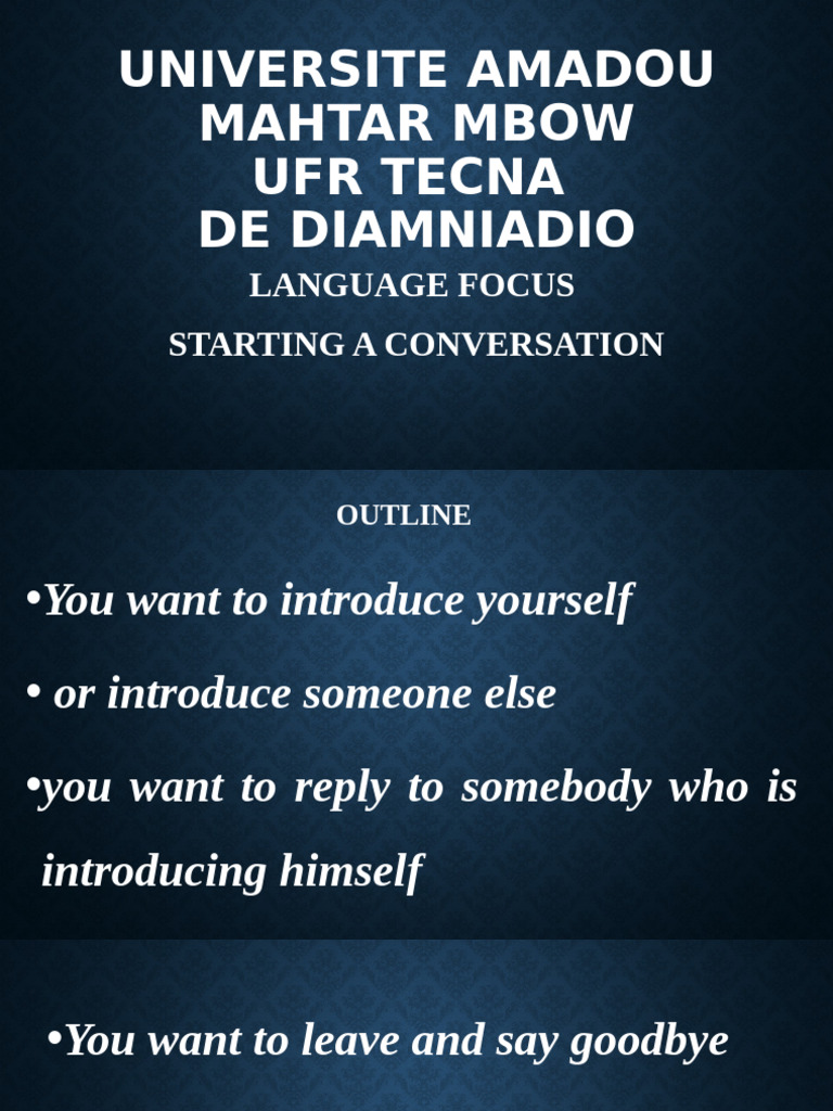 English Presentation | PDF