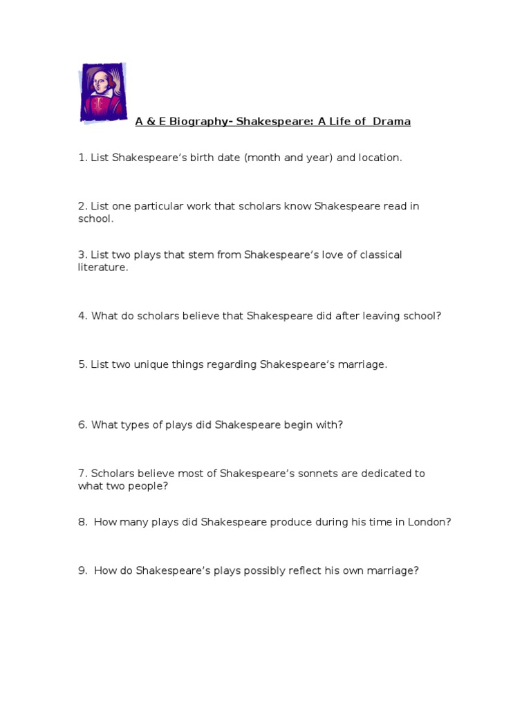 AE Biography of Shakespeare | PDF | General Fiction