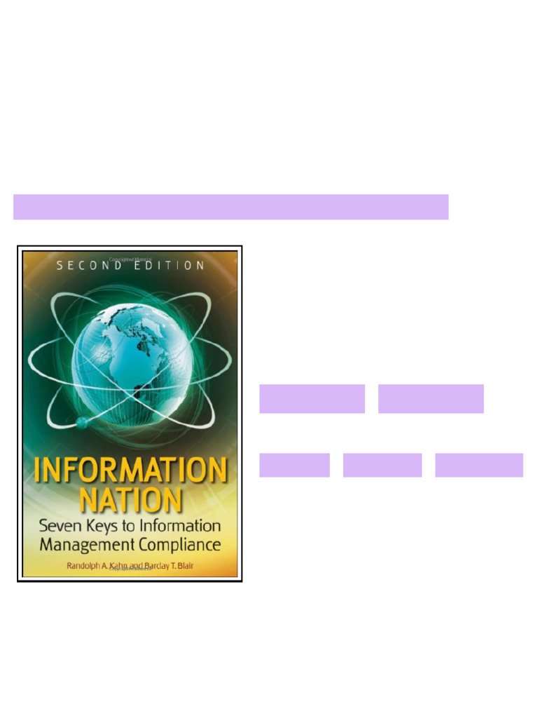 Information Nation Seven Keys to Information Management Compliance 2nd ...