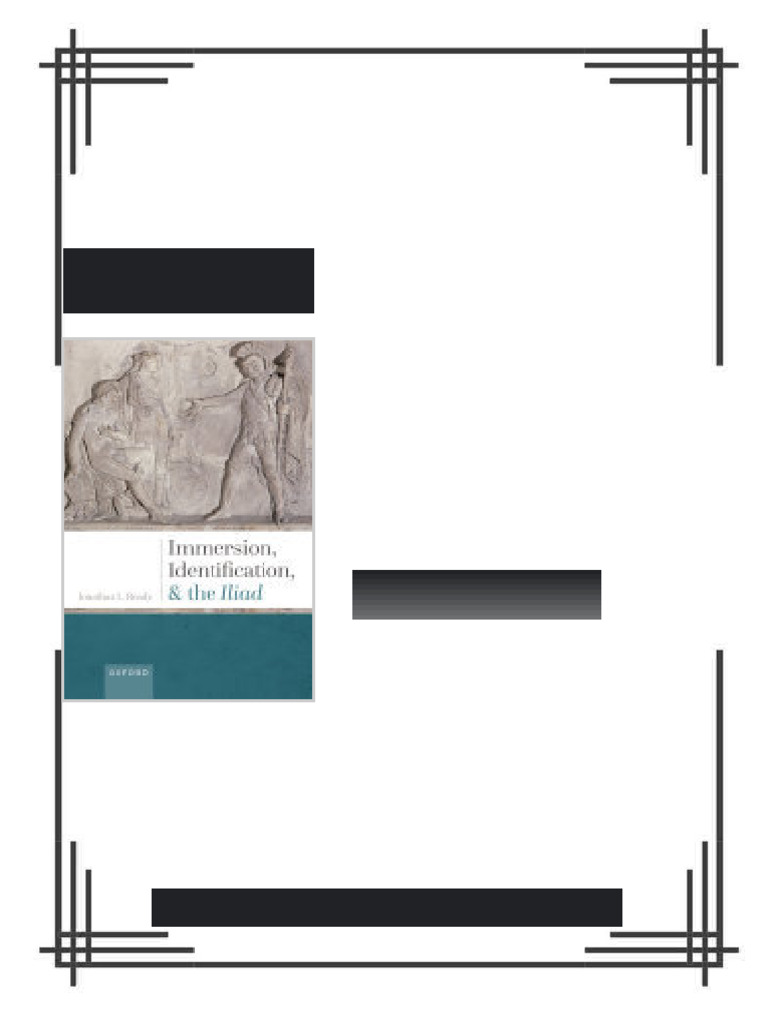 Immersion, Identification, and The Iliad Jonathan L. Ready PDF Ebook ...