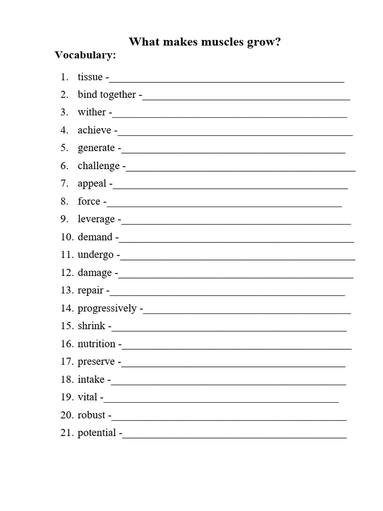 Understanding Muscle Growth Factors | PDF | Skeletal Muscle | Muscle ...