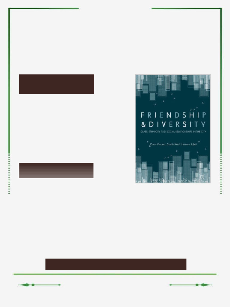 Friendship and Diversity Carol Vincent eBook early preview pdf | PDF ...