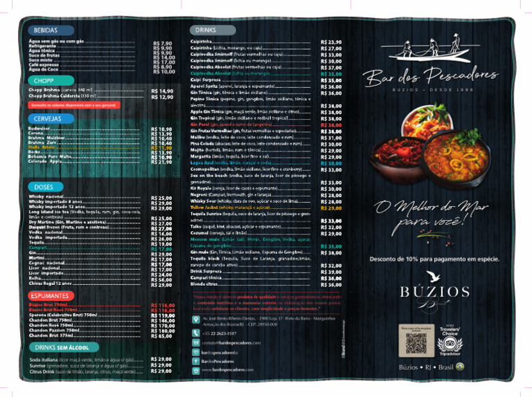 CardaÌ pio Bar dos Pescadores pdf | PDF