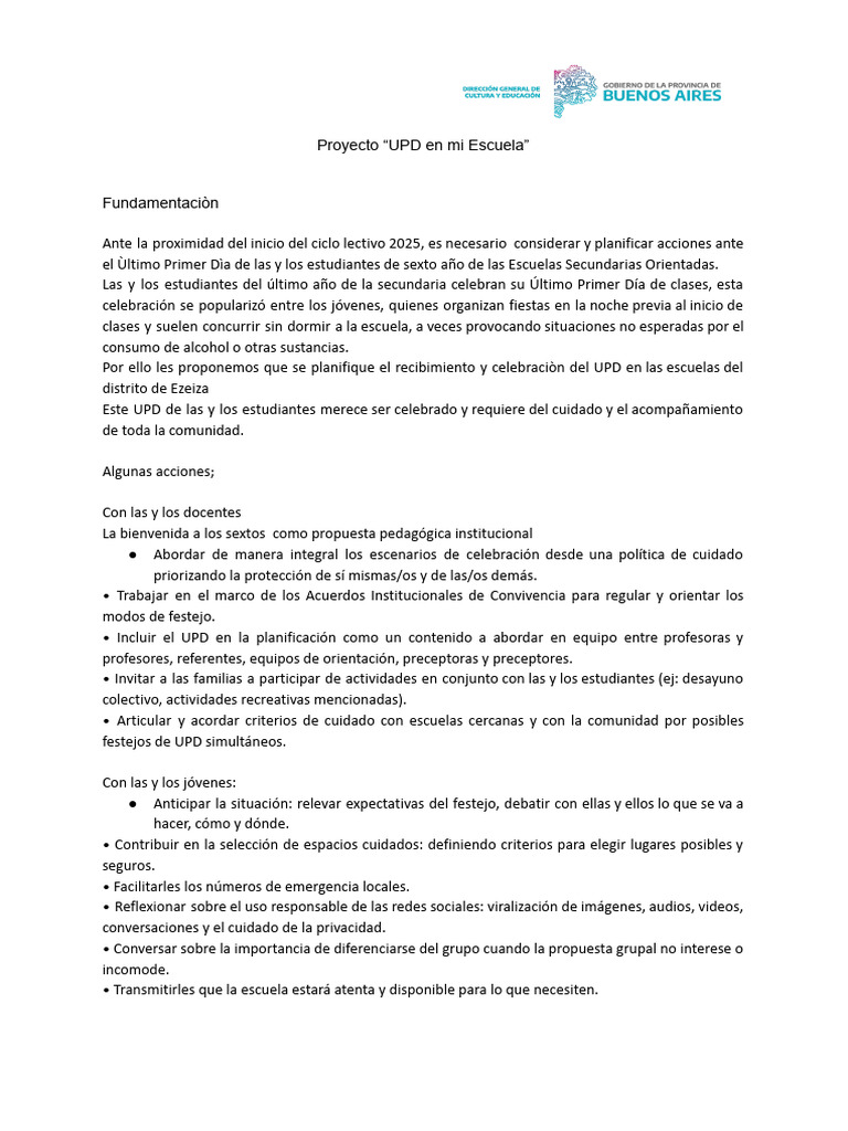 UPD en Mi Escuela | PDF