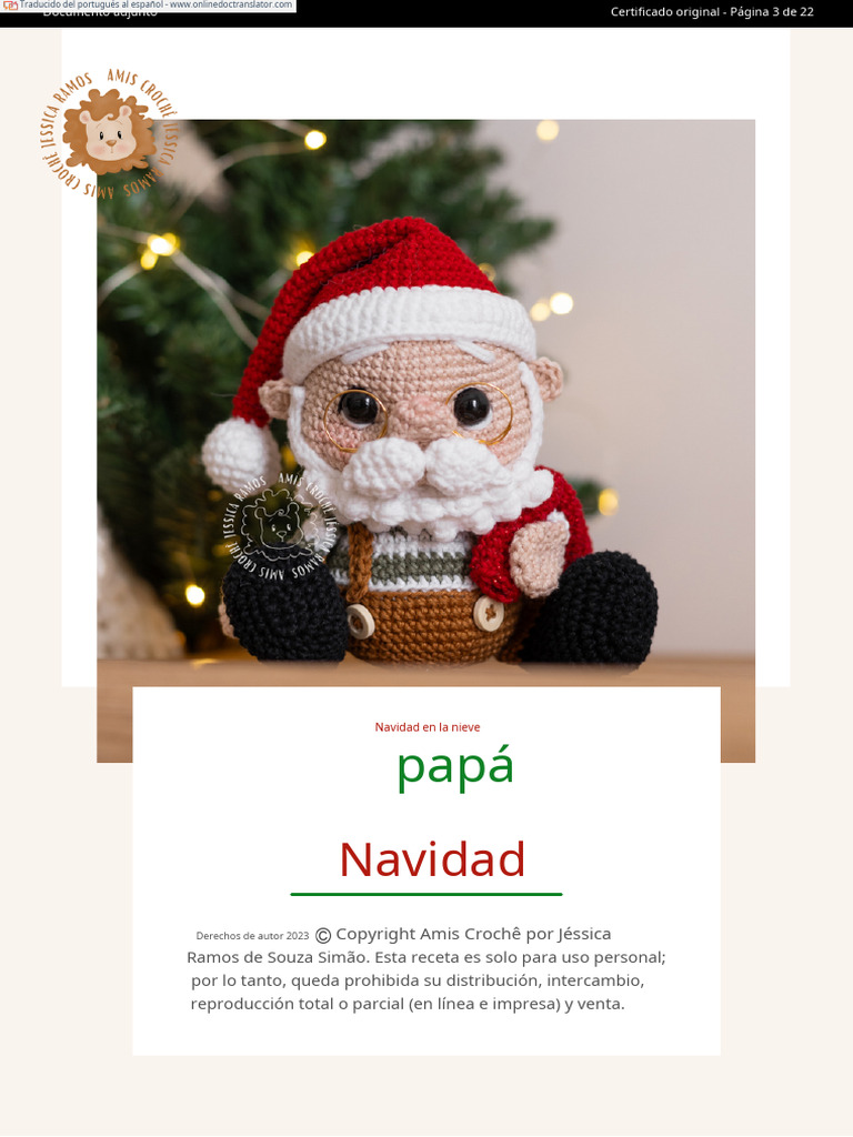Santa_Claus_natal_na_neveAmis_Crochê•Jéssica_Ramos_pdf_esp | PDF ...