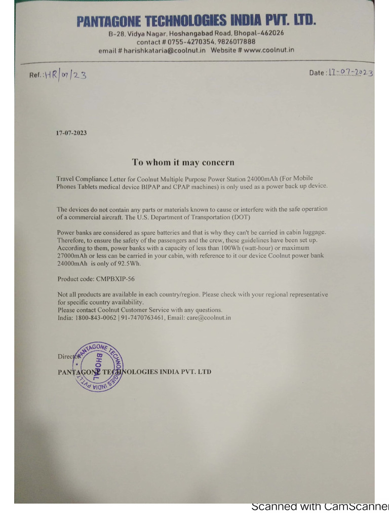Eligibility Letter To Carry in Airlines | PDF
