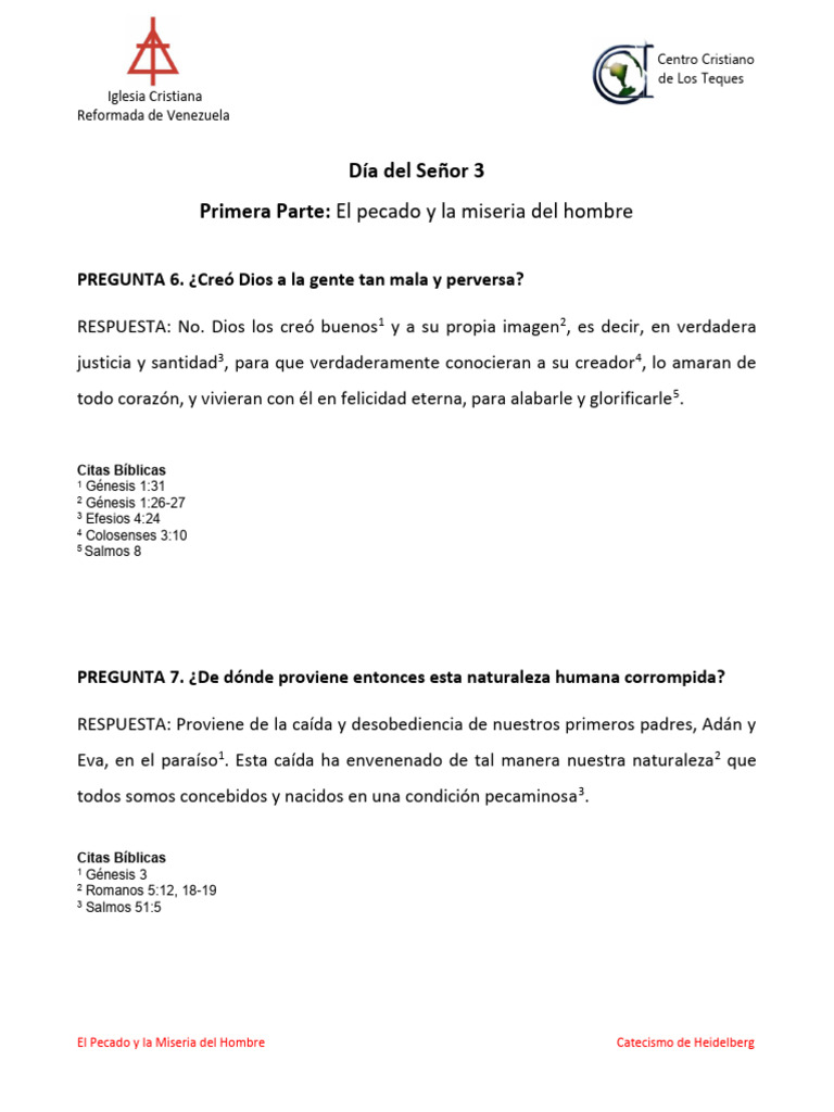 Día Del Señor 03 - El Pecado y La Miseria Del Hombre | PDF | Pecado ...