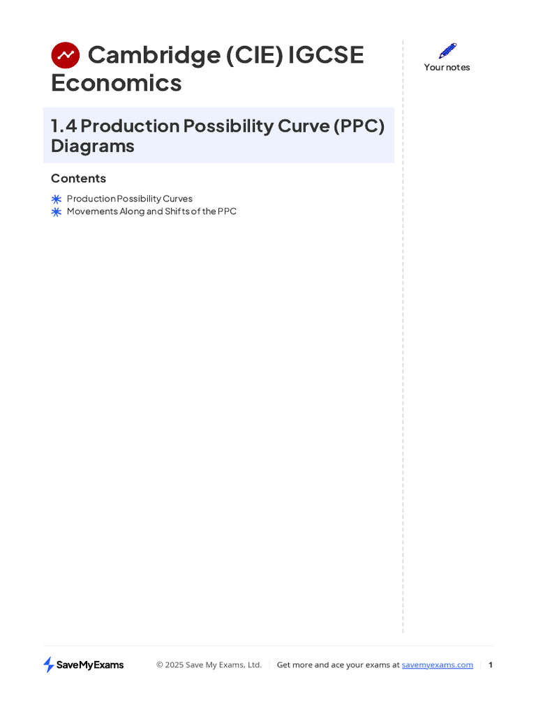 1.4 Production Possibility Curve (PPC) | PDF | Capital (Economics ...