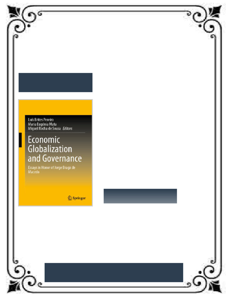Economic Globalization and Governance: Essays in Honor of Jorge Braga ...