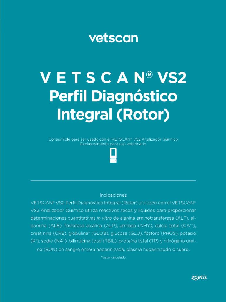 09 Vetscan vs2 Perfil Diagnostico Integral | PDF