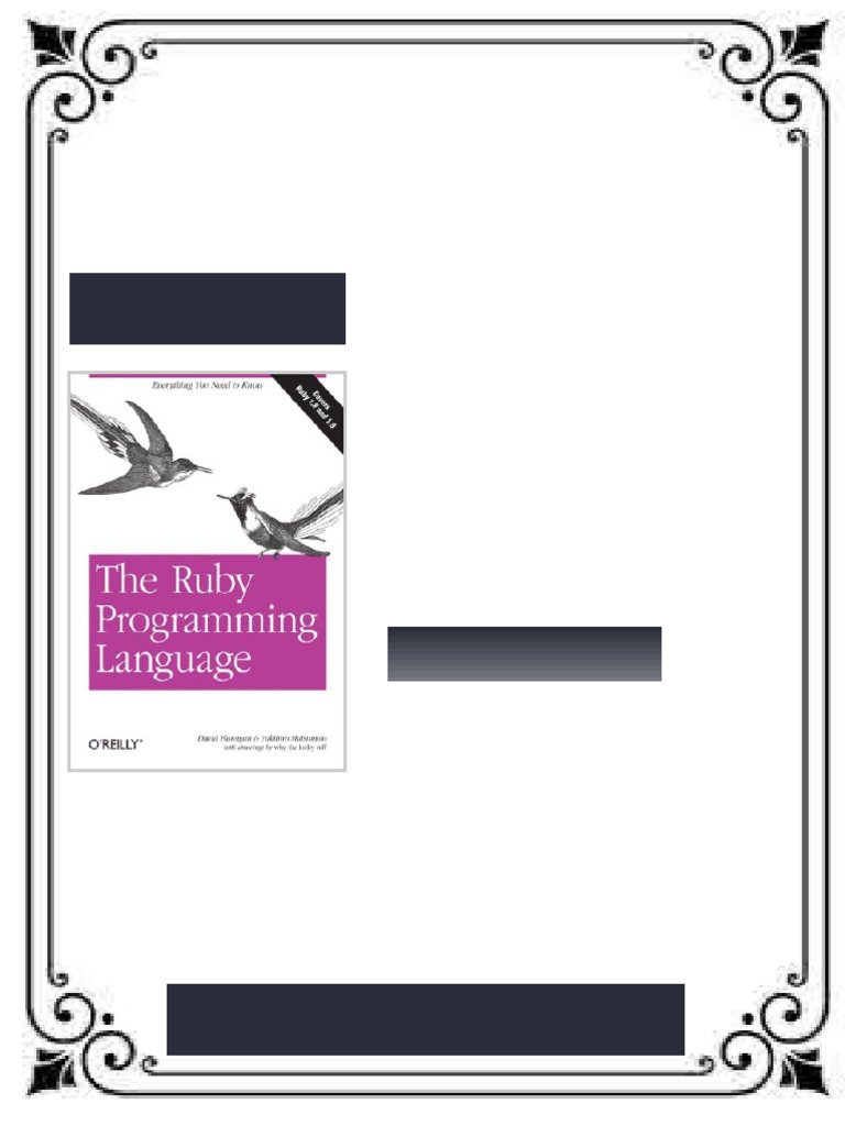 The Ruby Programming Language 1st Edition David Flanagan ebook study edition | PDF | O'reilly ...