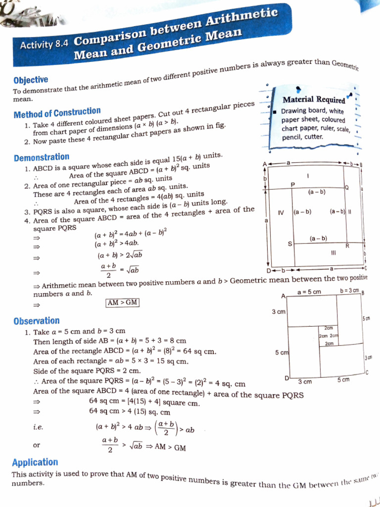 Arithmetic vs Geometric Mean Comparison | PDF | Ellipse | Geometry