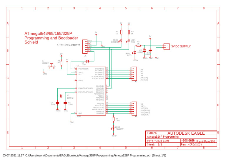 ATmega328P Programming Schematic | PDF