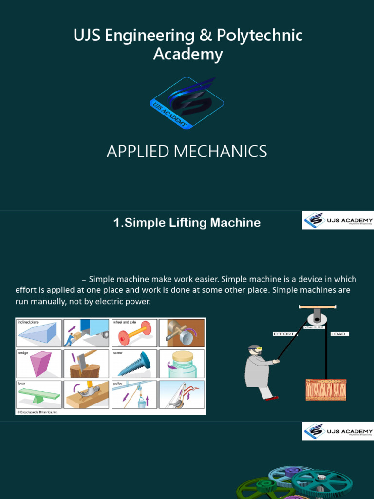 Understanding Simple Lifting Machines | PDF | Machines | Mechanics