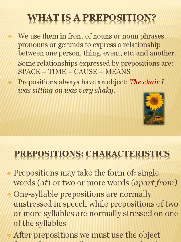 Understanding Prepositions and Their Uses | PDF