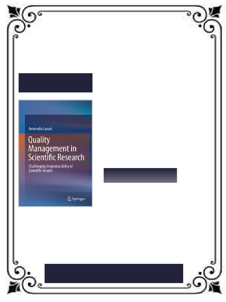 Quality Management in Scientific Research Antonella Lanati Ebook ...