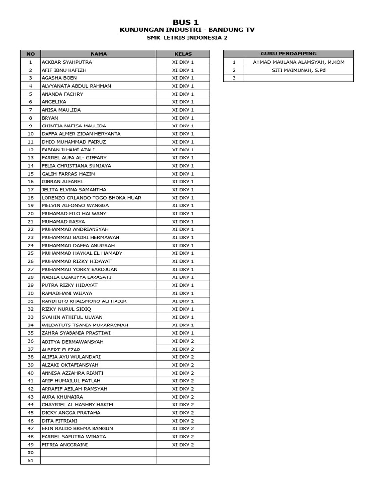 Bus Ki - Letris 2 Pamulang 15122025 | PDF